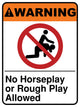 No Horseplay Or Rough Play Allowed - Sign-Age